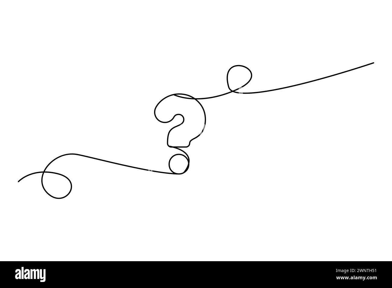 Question mark linear. One continuous line question mark. Vector ... Question mark linear. One continuous line question mark. Vector ...
