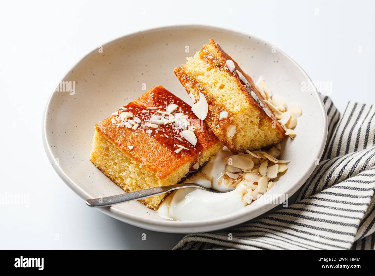 Citrus Israeli cake. Orange pound cake with yogurt, almonds and syrup ...