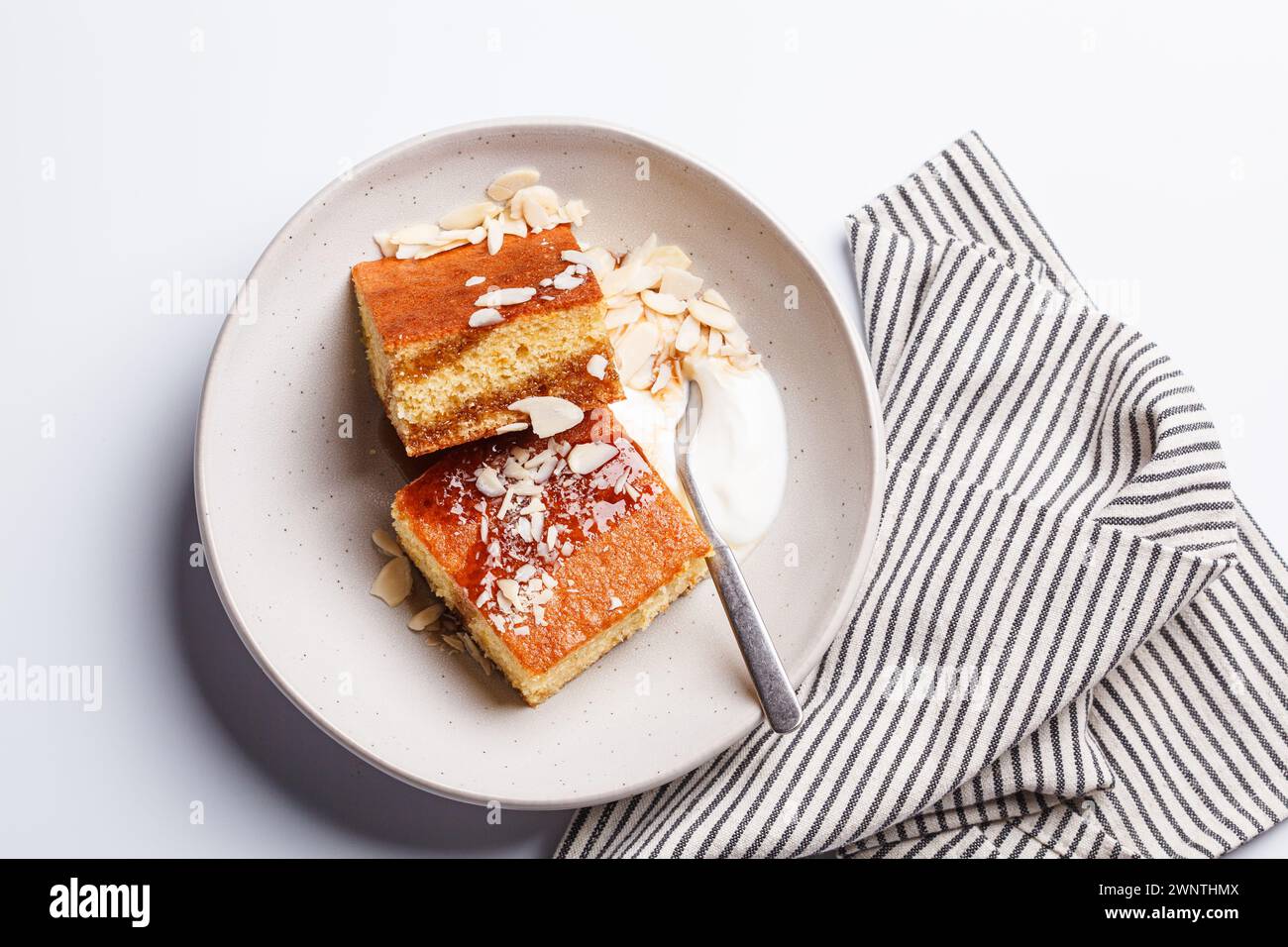 Citrus Israeli cake. Orange pound cake with yogurt, almonds and syrup ...