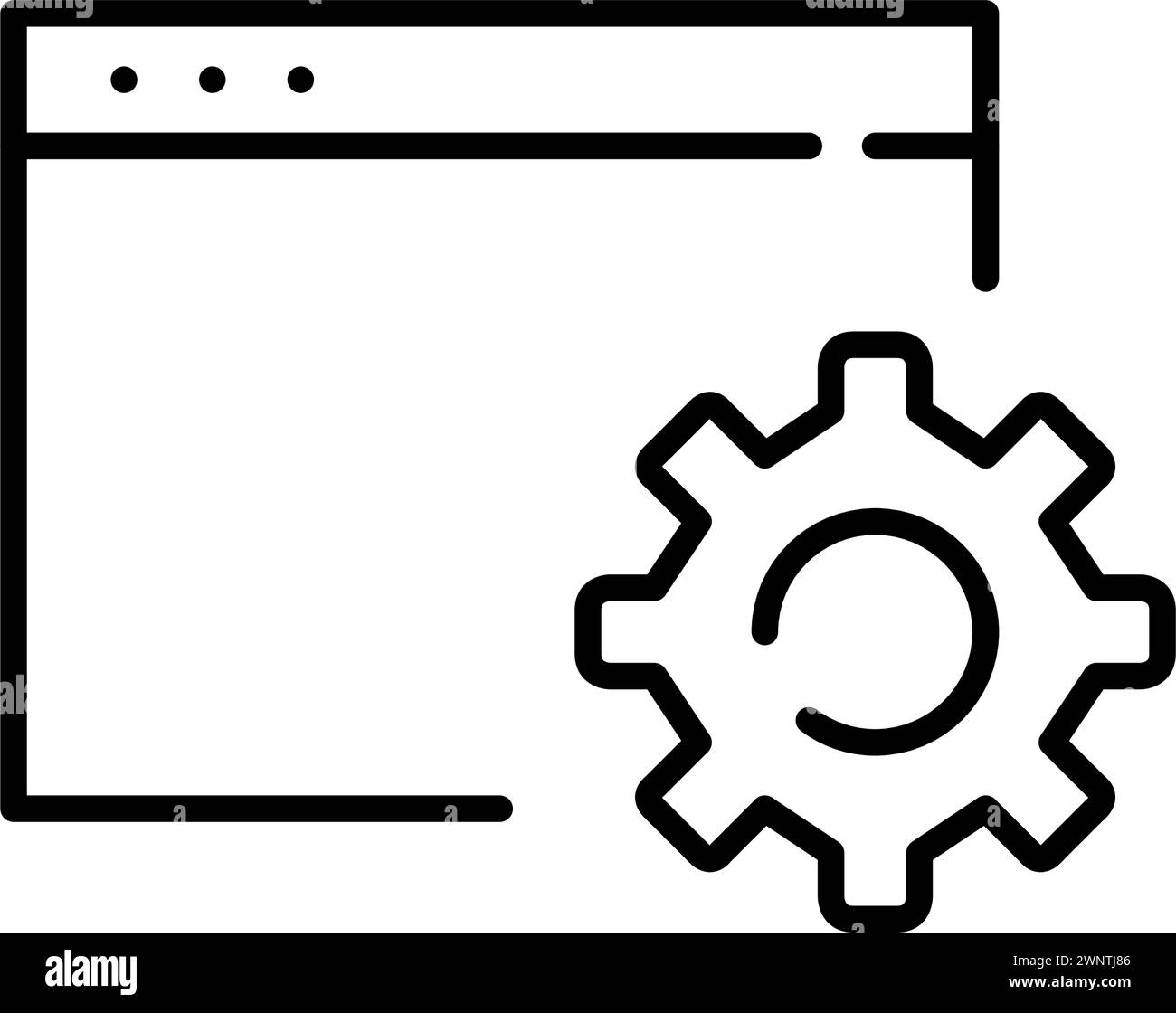 Digital Adjustment Symbol Browser Window And Cogwheel Online Tools Precise Configuration
