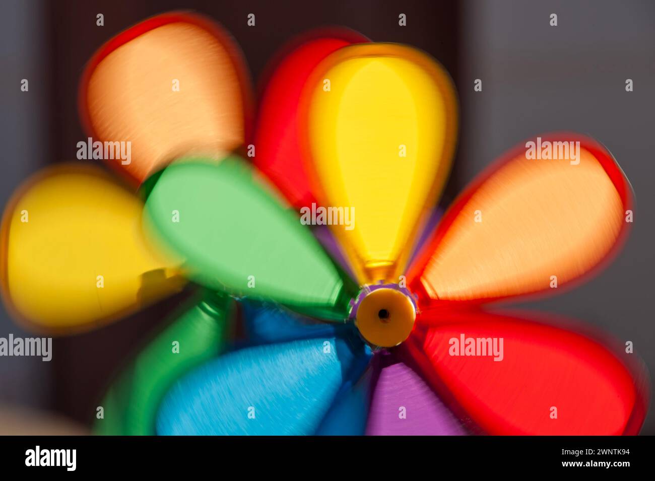 Colorful pinwheels in motion, moved by the wind Stock Photo - Alamy