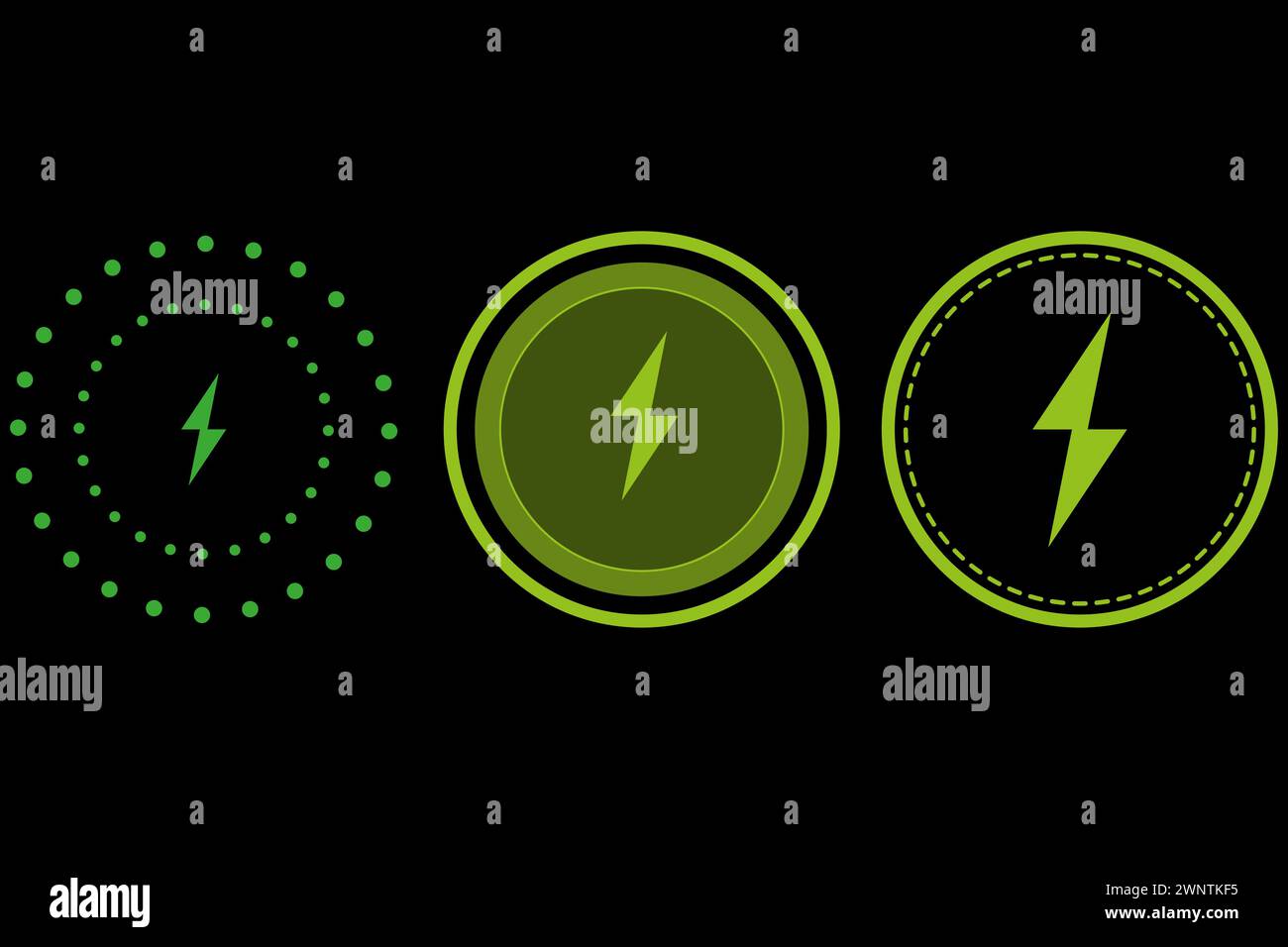 Wireless charger logo. Wireless charger sign with lightning and waves ...
