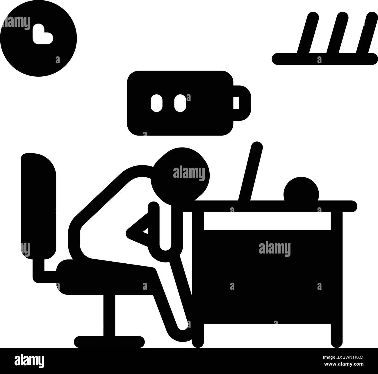 Fatigue tiredness icon vector hi-res stock photography and images - Alamy