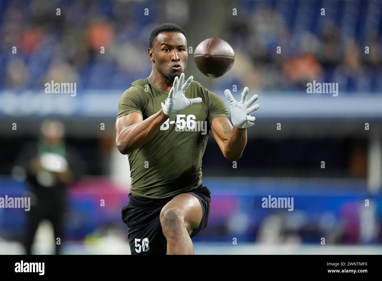 Minnesota defensive back Tyler Nubin runs a drill at the NFL football ...