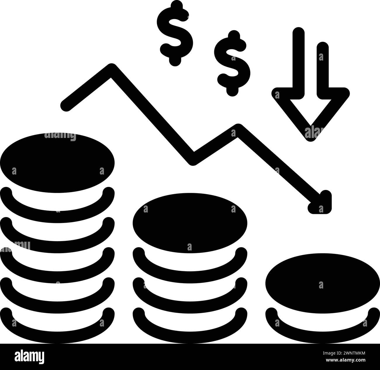 Downtrend vector vectors hi-res stock photography and images - Alamy
