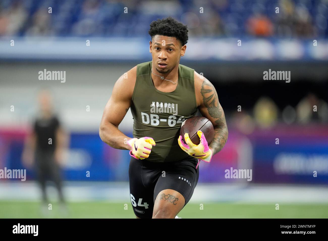Texas Tech defensive back Dadrion Taylor-Demerson runs a drill at the ...