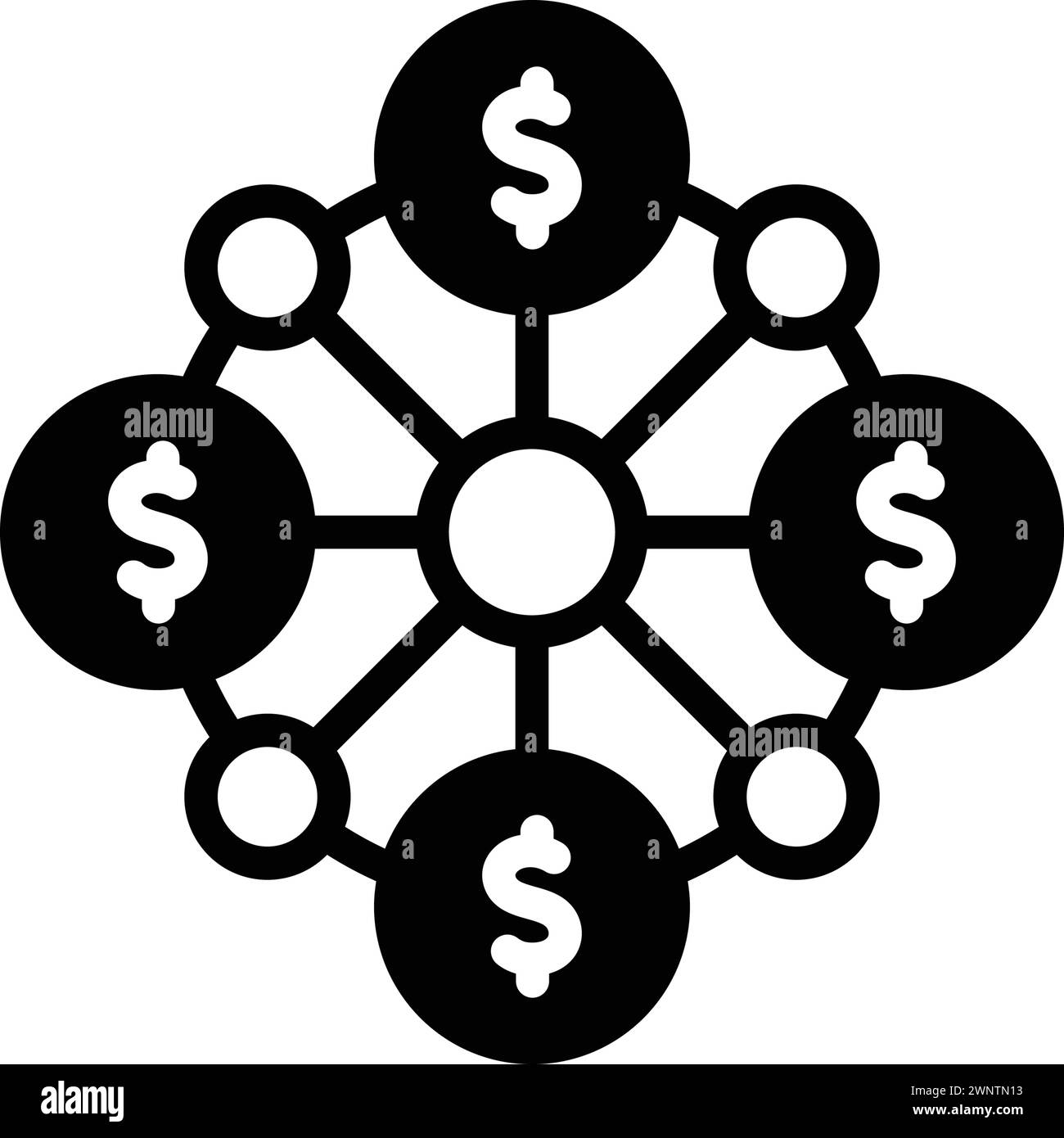 Diversification icon vector vectors Black and White Stock Photos ...
