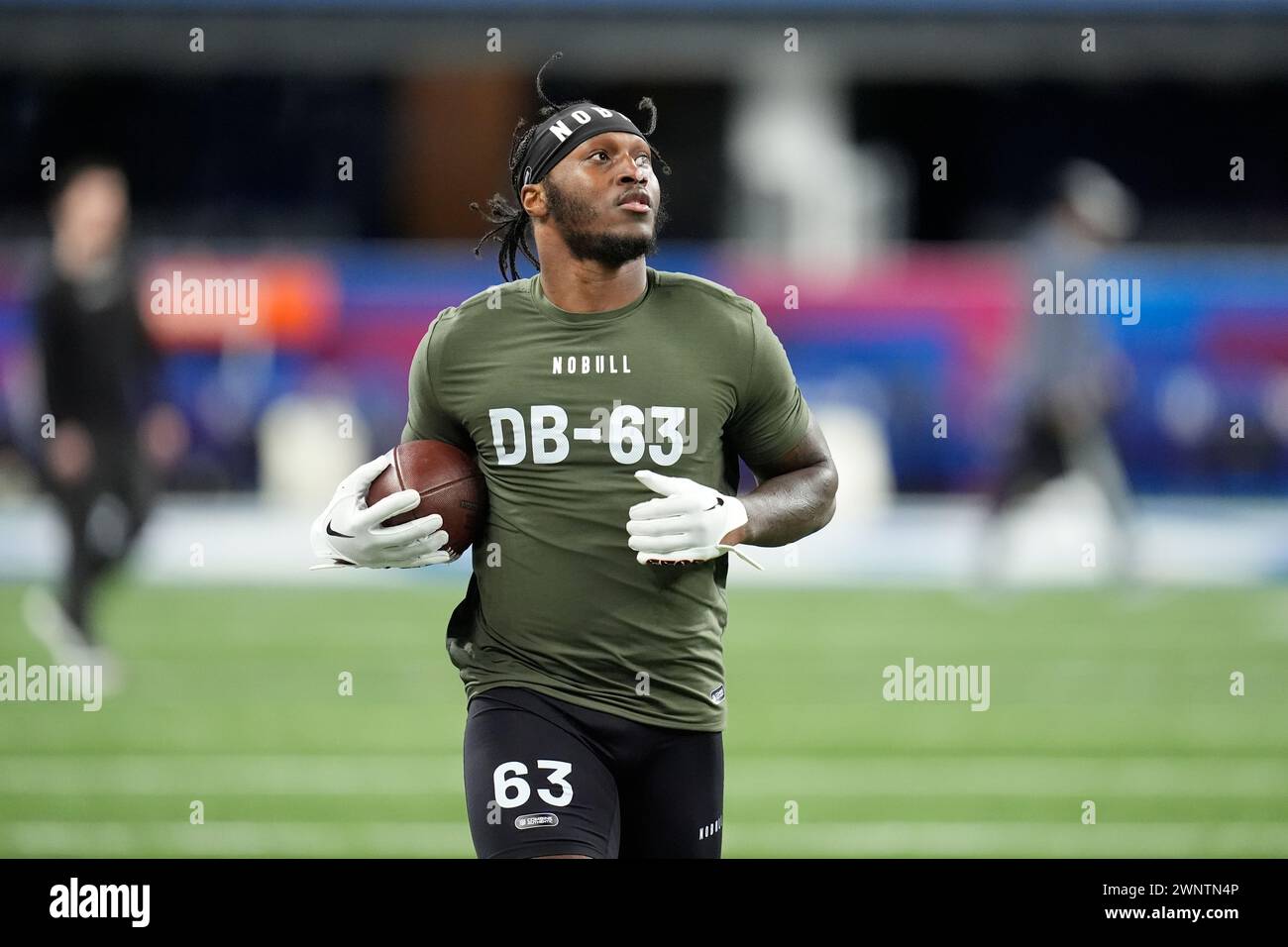 Georgia defensive back Tykee Smith runs a drill at the NFL football ...