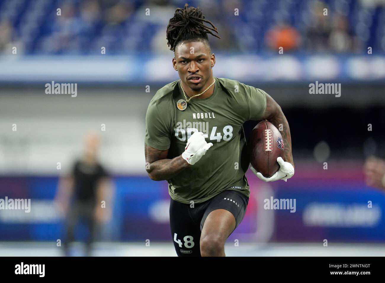 Southern California defensive back Calen Bullock runs a drill at the ...