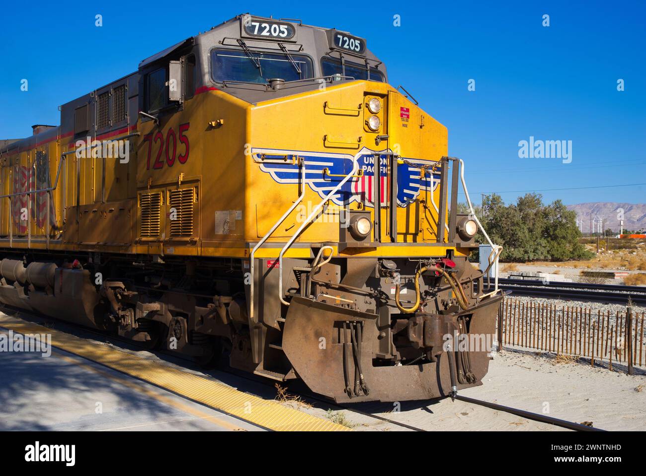 Union Pacific Locomotive - heading west Stock Photo - Alamy