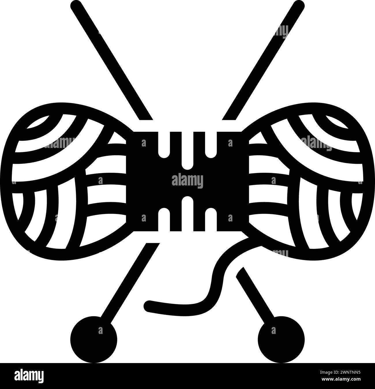 Yarn ball icon vector Black and White Stock Photos & Images - Alamy