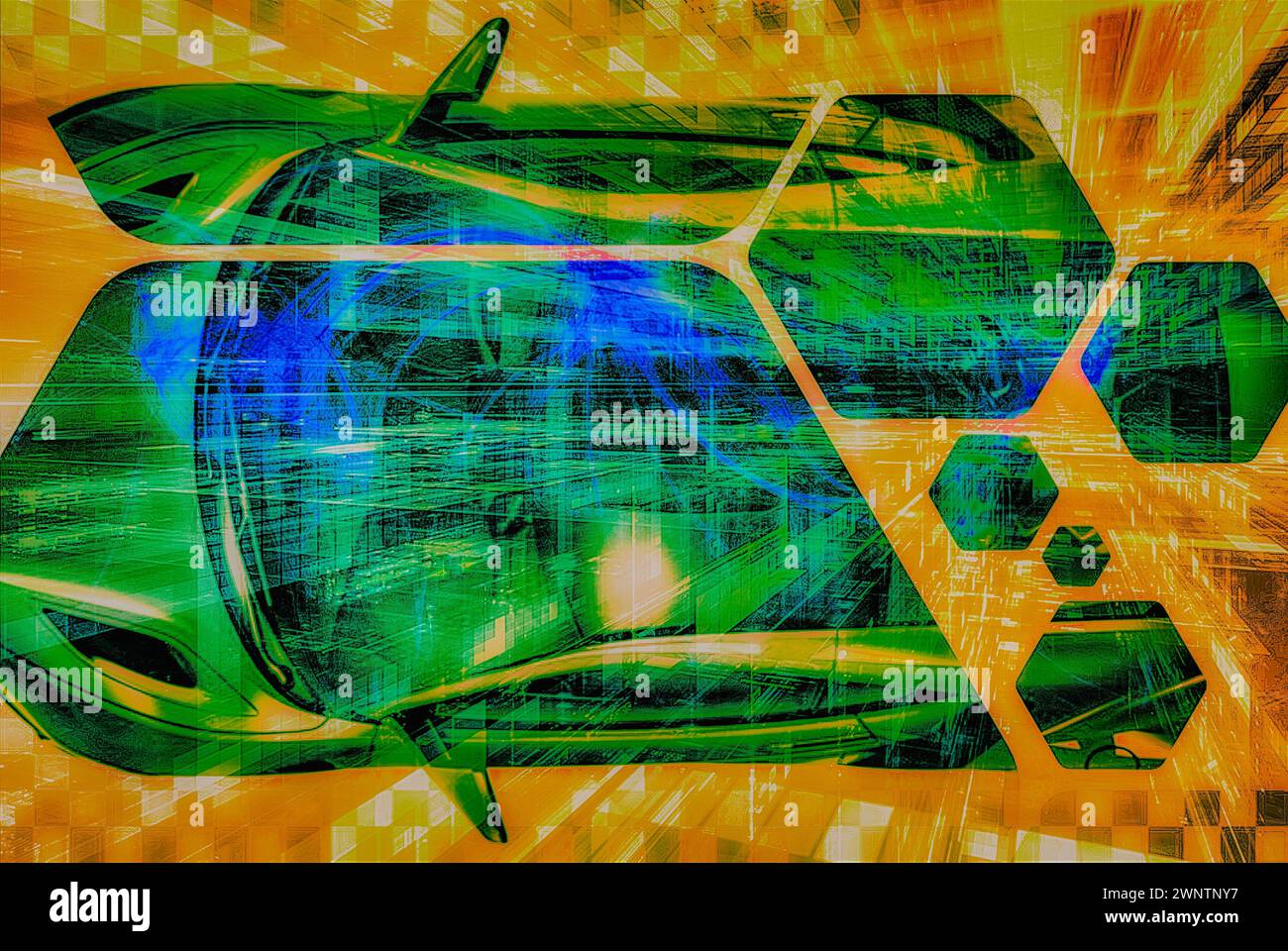 Car design and manufacturing - an illustrated metaphor Stock Photo - Alamy