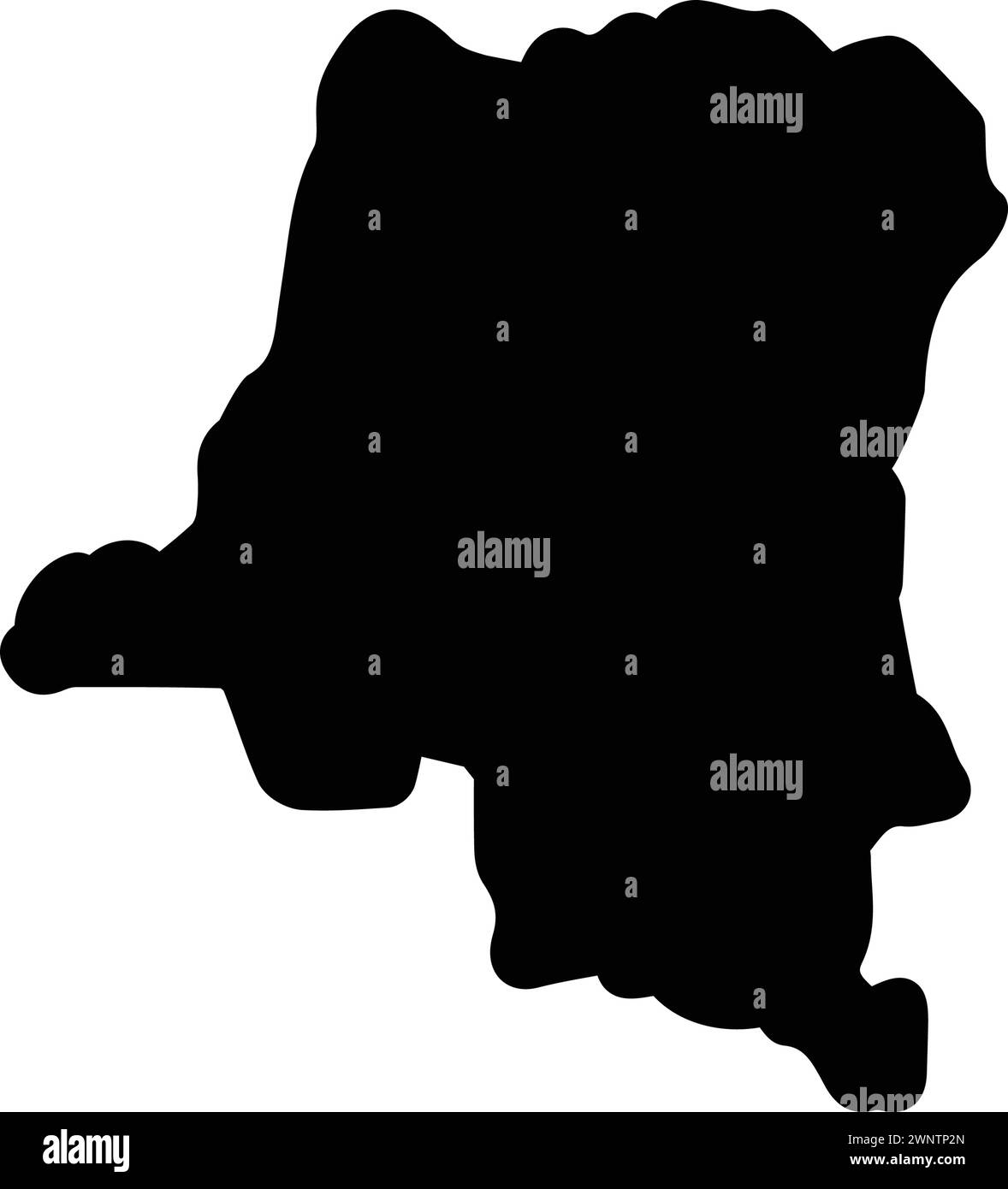Map republic congo illustration silhouette Black and White Stock Photos ...