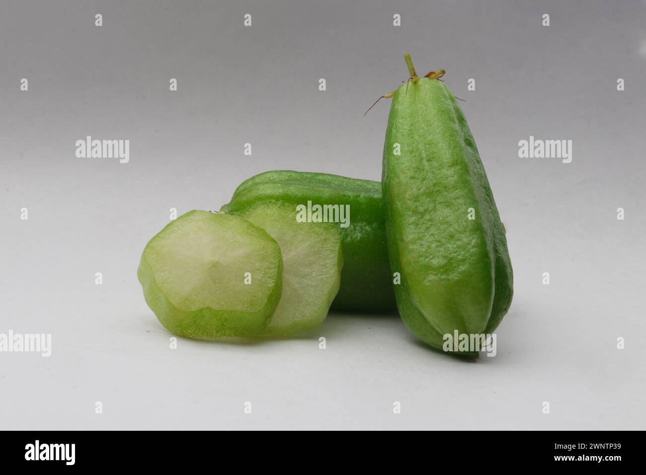 Averrhoa bilimbi isolated on white background Stock Photo - Alamy