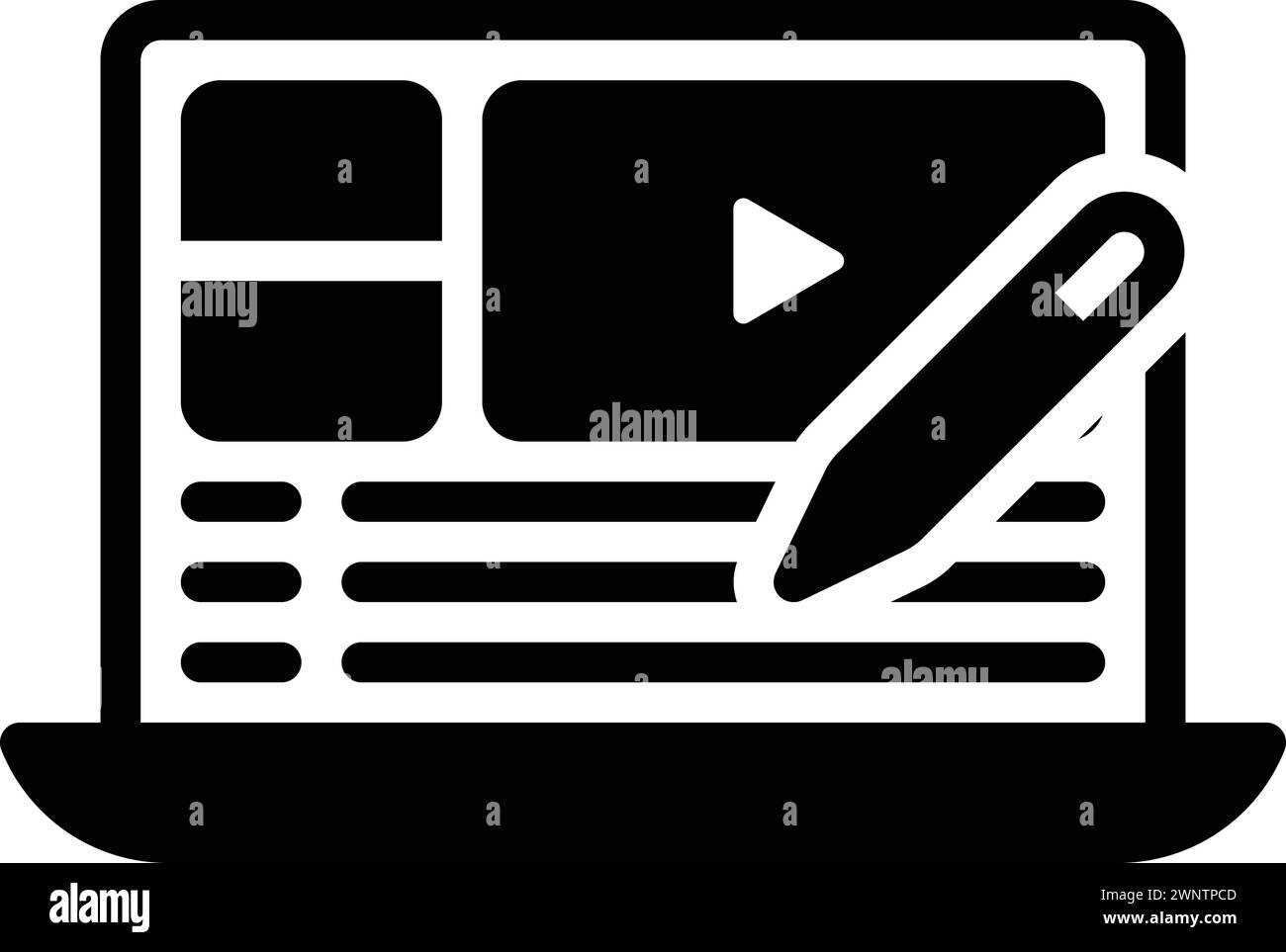 Icon for edited,modified Stock Vector Image & Art - Alamy