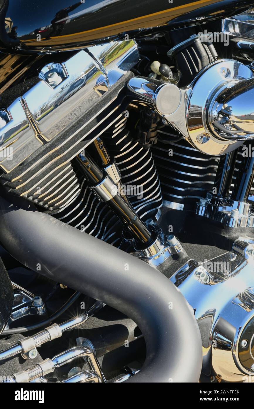 Harley-Davidson Motorcycle Engine - In Detail Stock Photo - Alamy