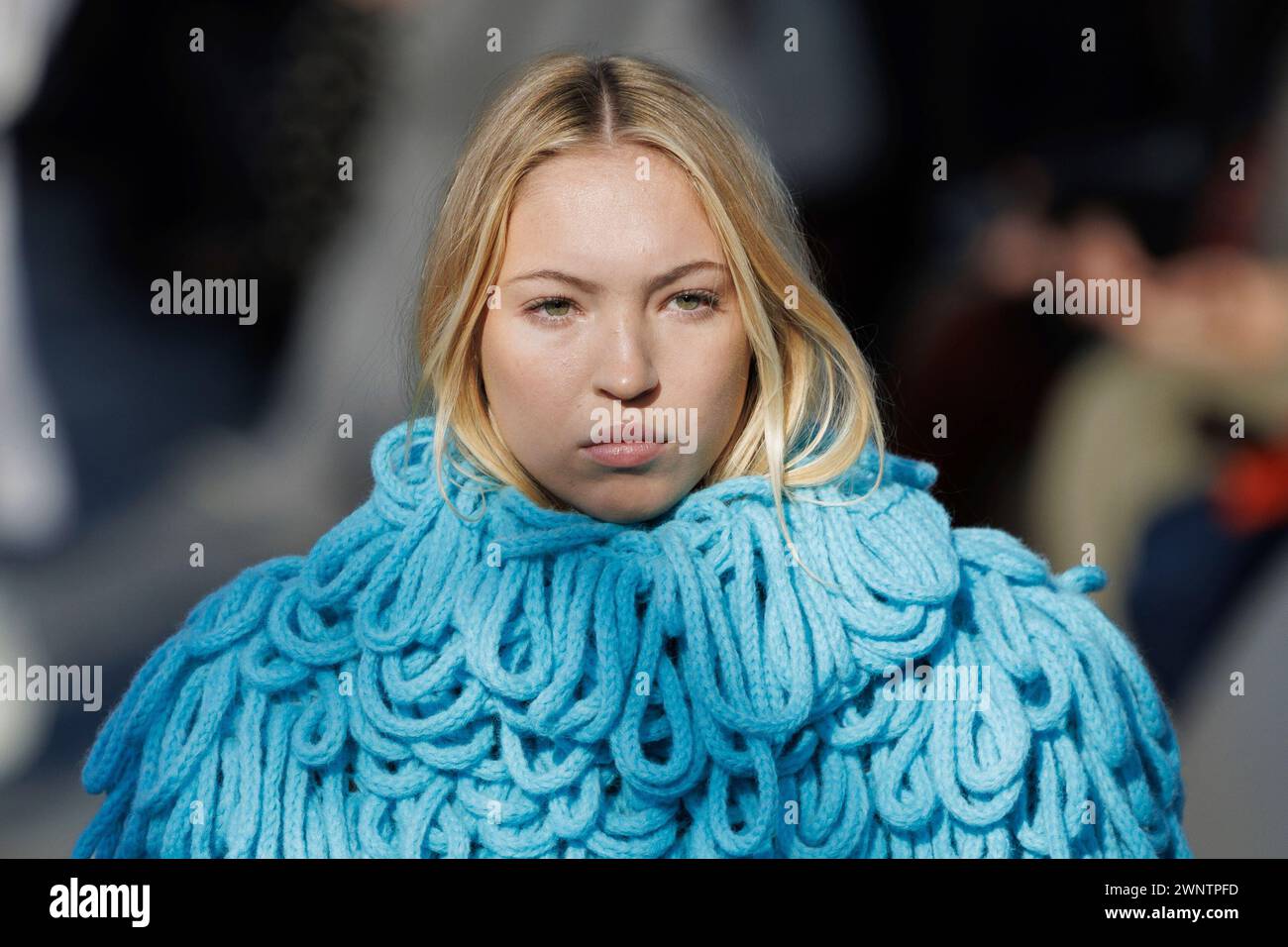 Lila Moss wears a creation as part of the Stella McCartney Fall/Winter 2024-2025 ready-to-wear ...