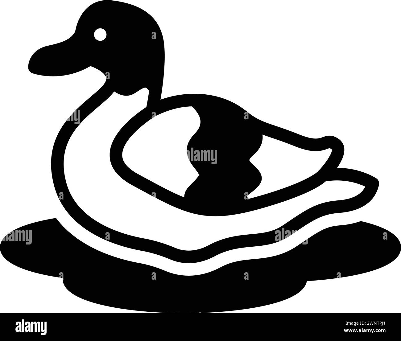 Duck lake water Stock Vector Images - Alamy