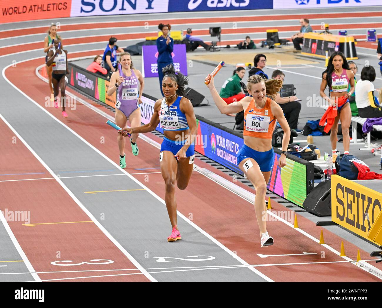 Glasgow, Scotland, UK. 03rd Mar, 2024. Womens 4x400m Relay. Femka BOL ...
