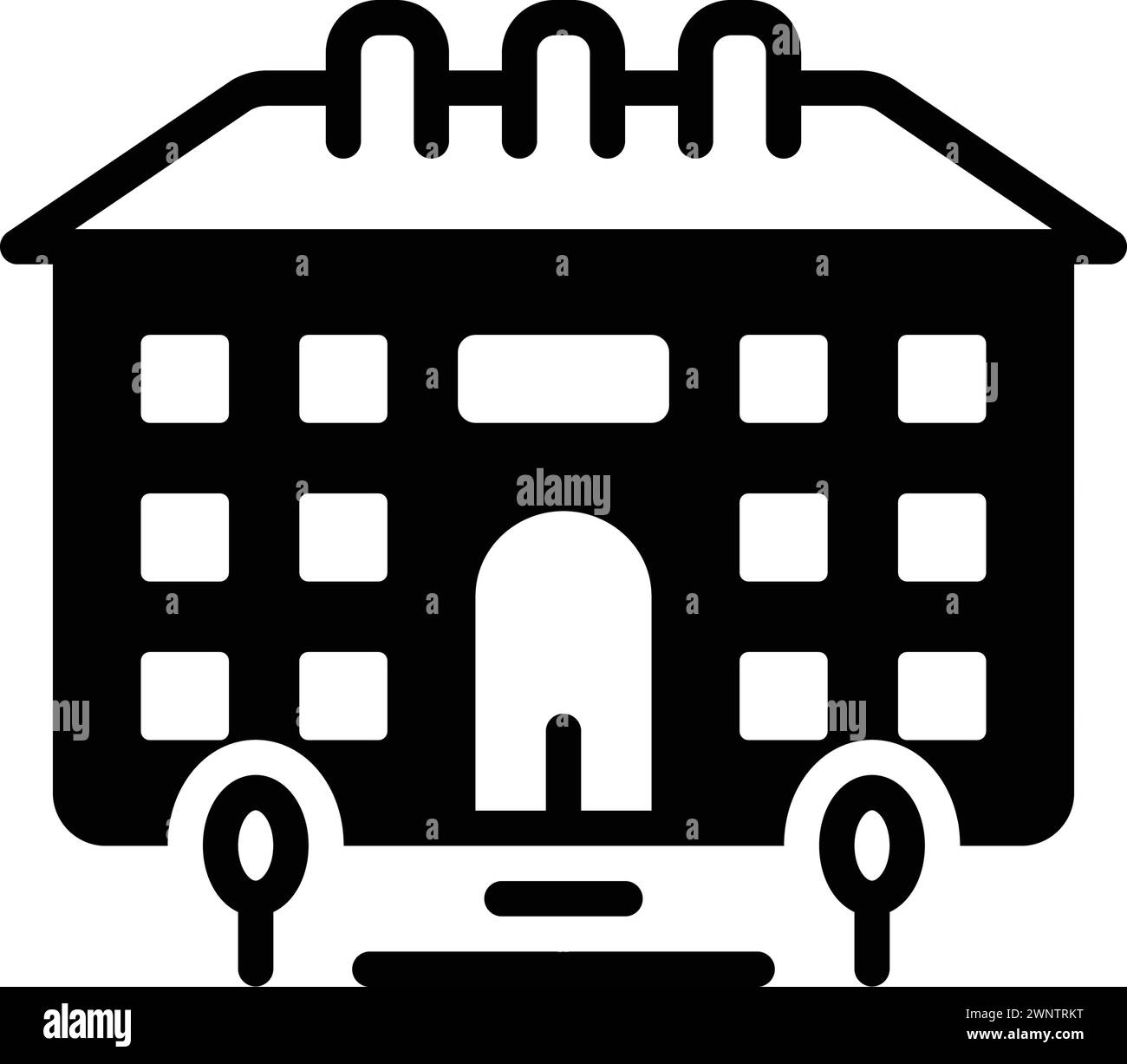 Colonial cottage Stock Vector Images - Alamy