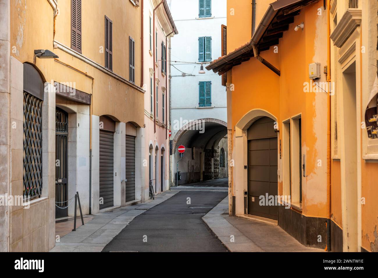 streets and architecture in the italian town of brescia Stock Photo - Alamy