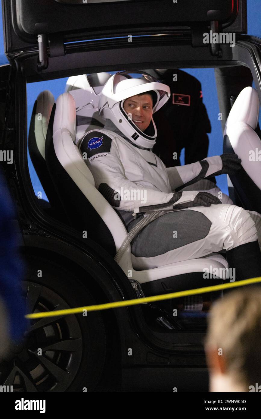 USA. 03rd Mar, 2024. At 7:33 PM NASA SpaceX Crew 8 walkout from the ...