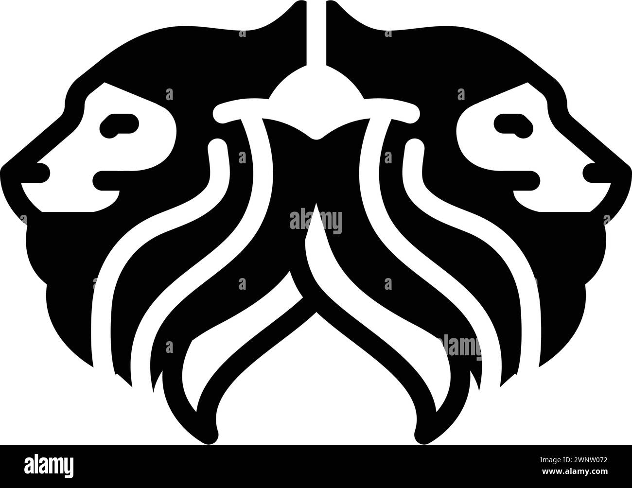 Lions vector vectors Black and White Stock Photos & Images - Alamy