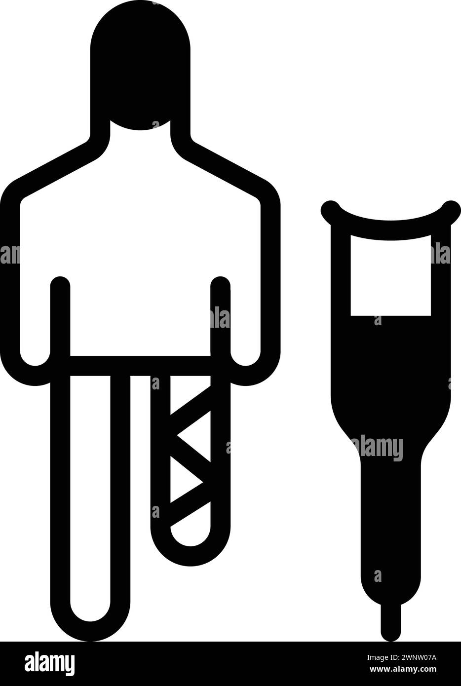 Icon for able,amputated Stock Vector Image & Art - Alamy