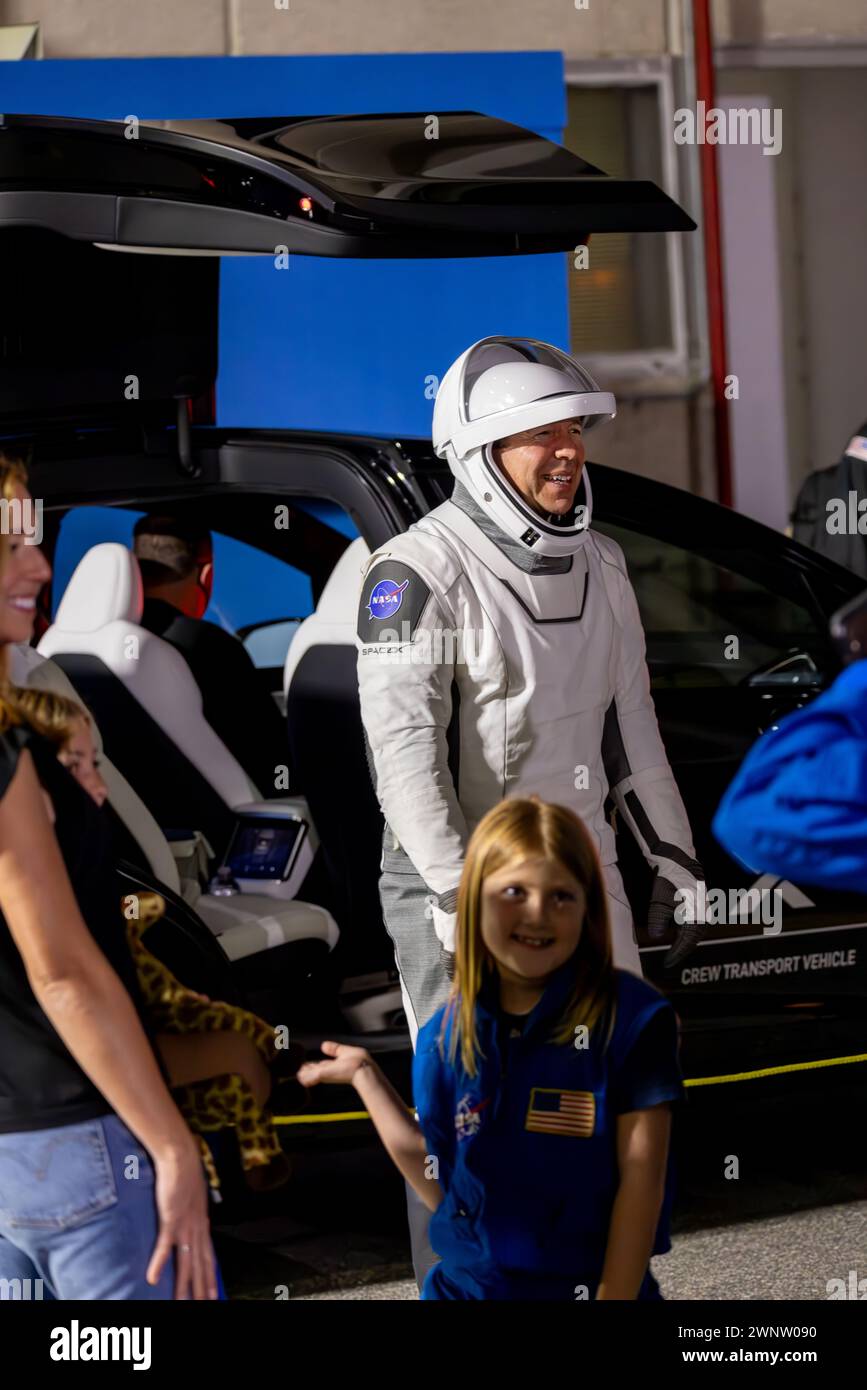 USA. 03rd Mar, 2024. At 7:33 PM NASA SpaceX Crew 8 walkout from the ...