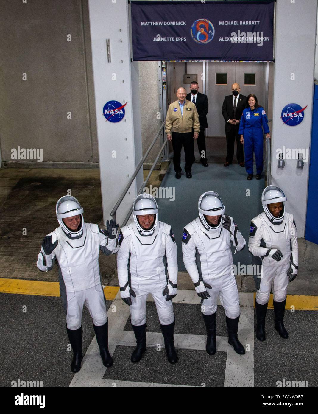 USA. 03rd Mar, 2024. At 7:33 PM NASA SpaceX Crew 8 walkout from the ...