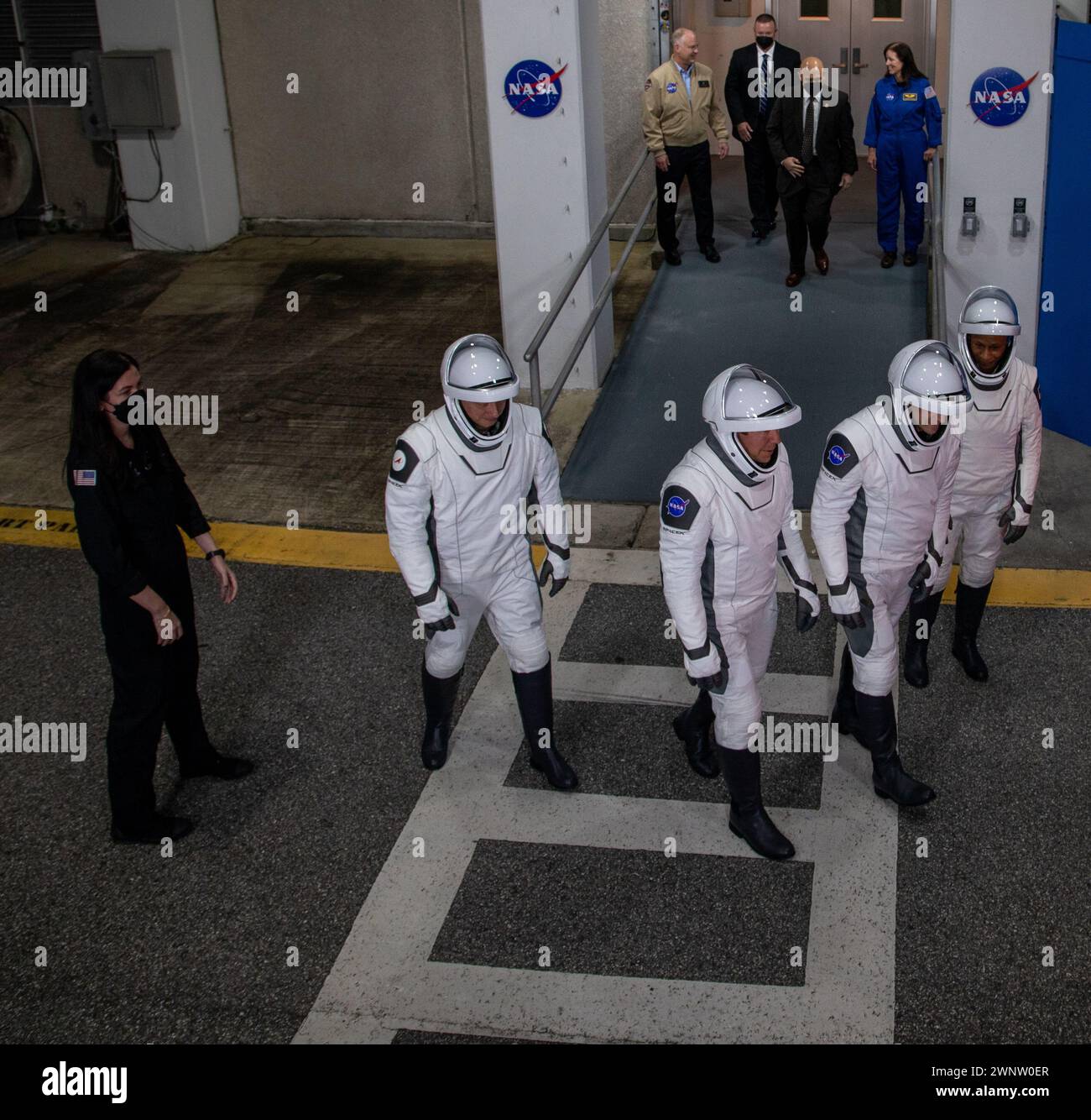 USA. 03rd Mar, 2024. At 7:33 PM NASA SpaceX Crew 8 walkout from the ...
