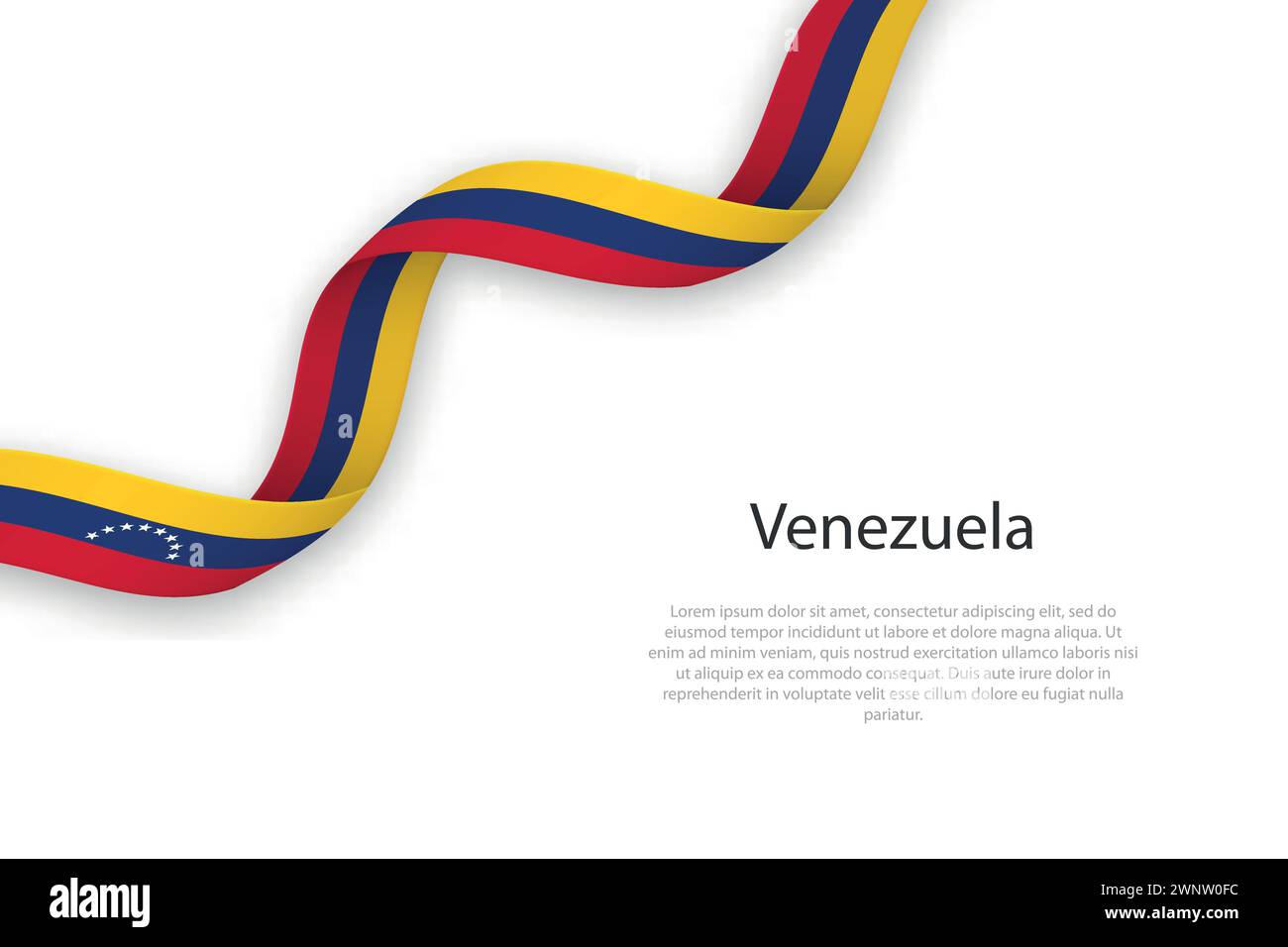 Venezuela ribbon waving flag hi-res stock photography and images - Alamy