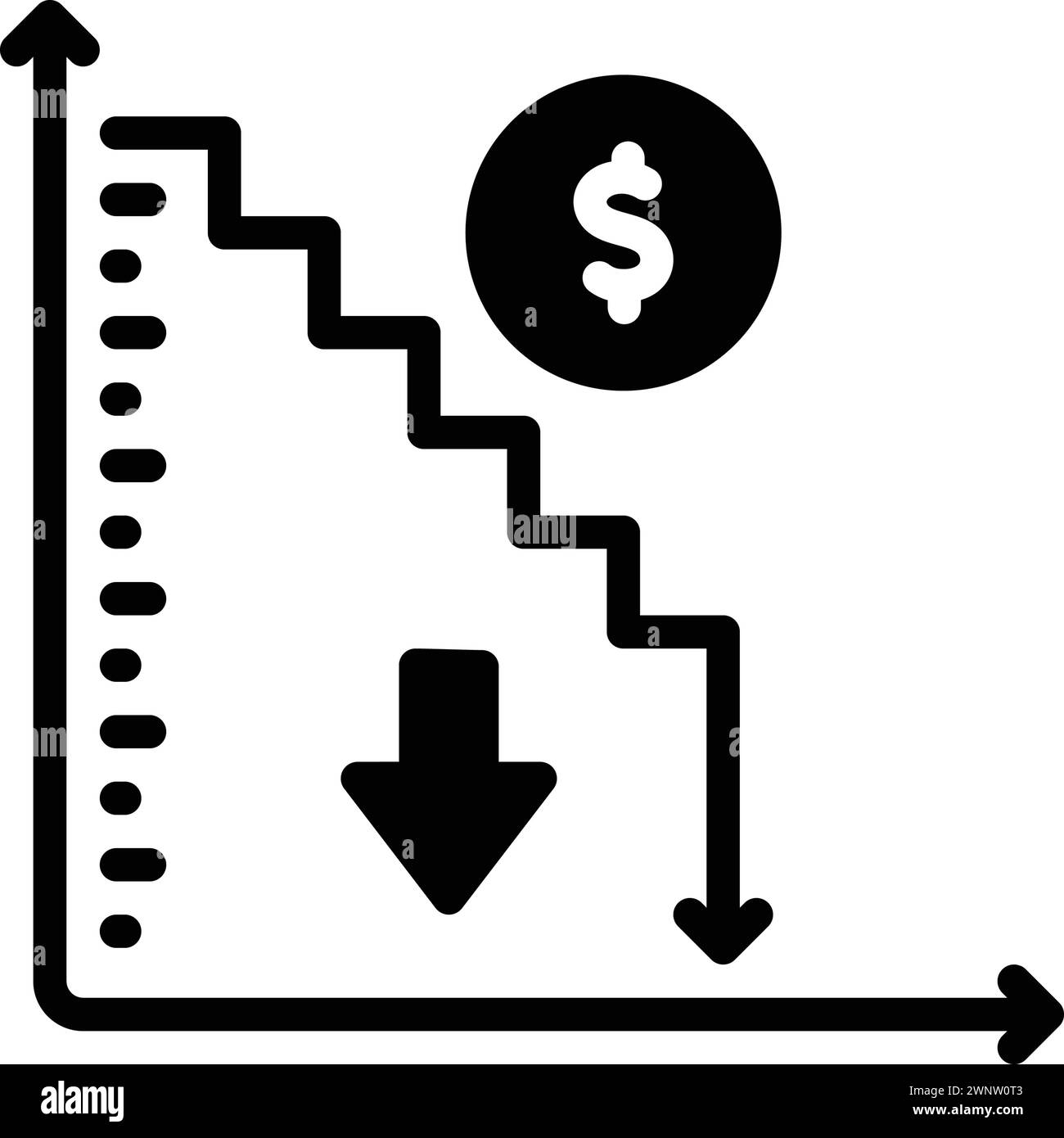 Icon for decreased,reduced Stock Vector Image & Art - Alamy