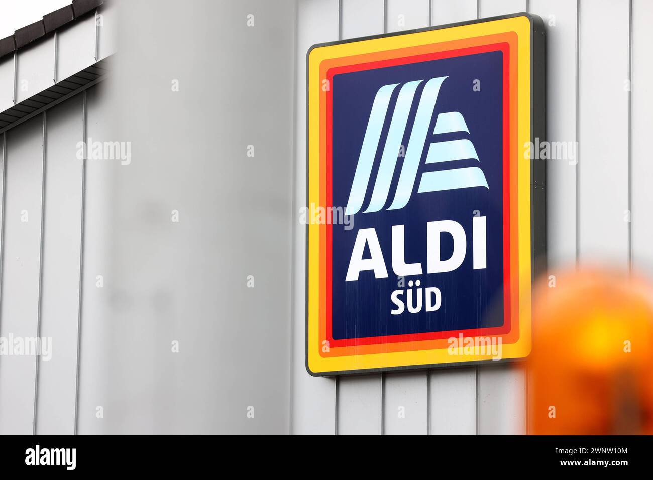 Eine Filiale von Aldi Sued Süd in Betzdorf, Logo Aldi Filiale am 04.03. ...