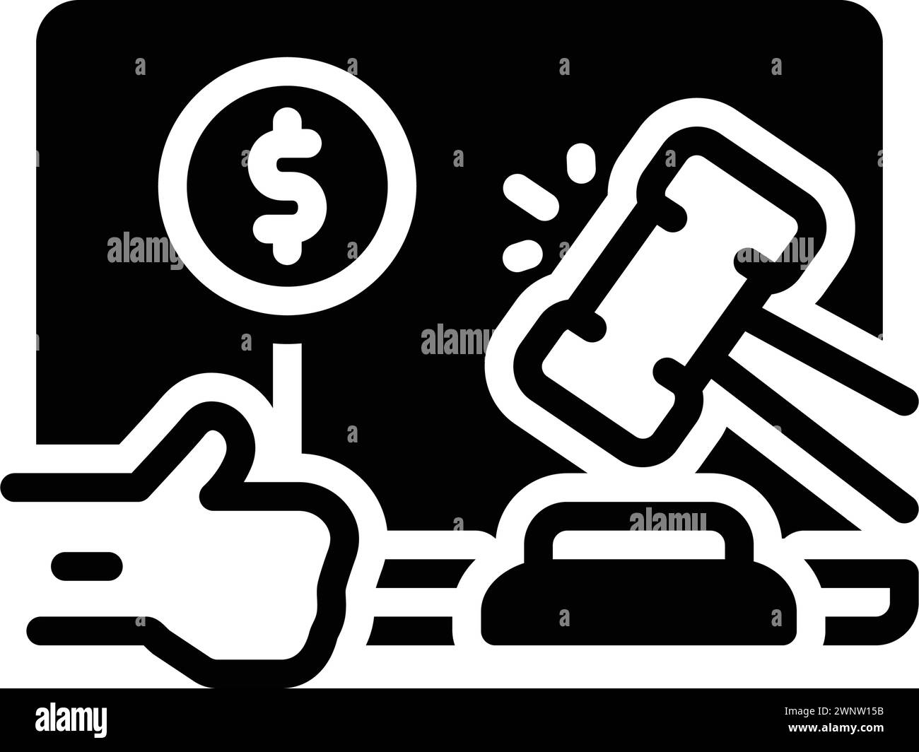 Bid icon hi-res stock photography and images - Alamy