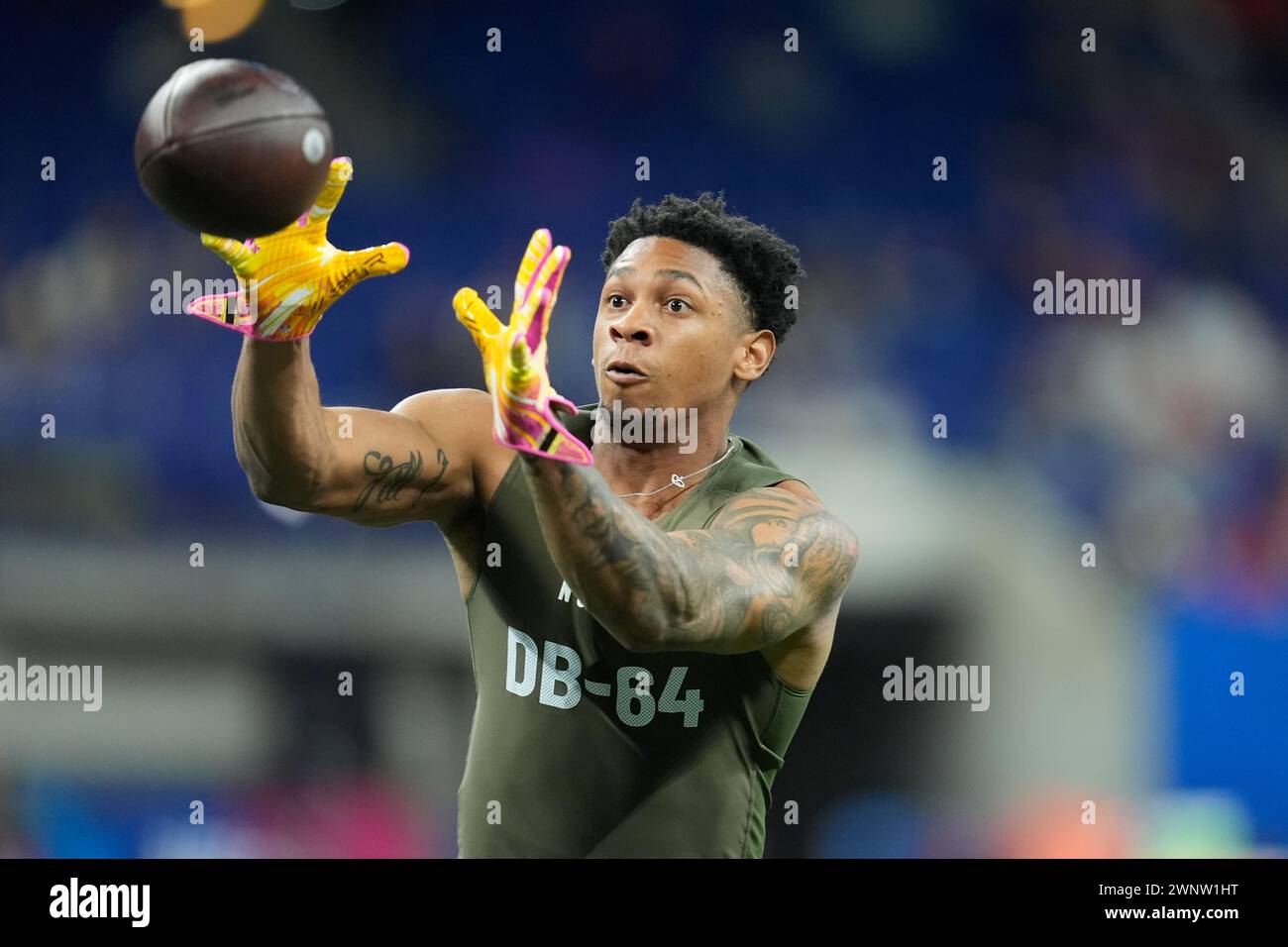 Texas Tech defensive back Dadrion Taylor-Demerson runs a drill at the ...