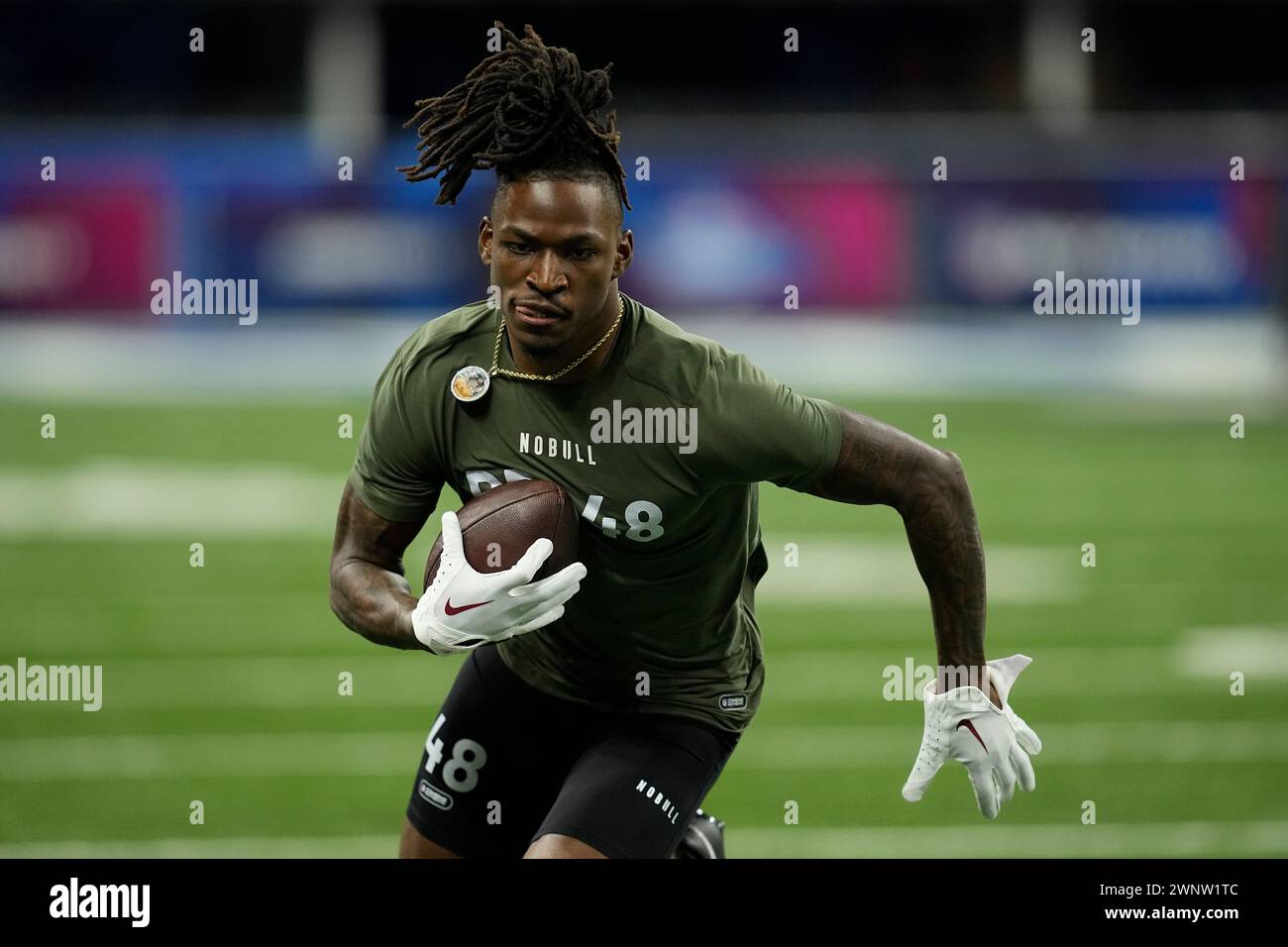 Southern California defensive back Calen Bullock runs a drill at the ...