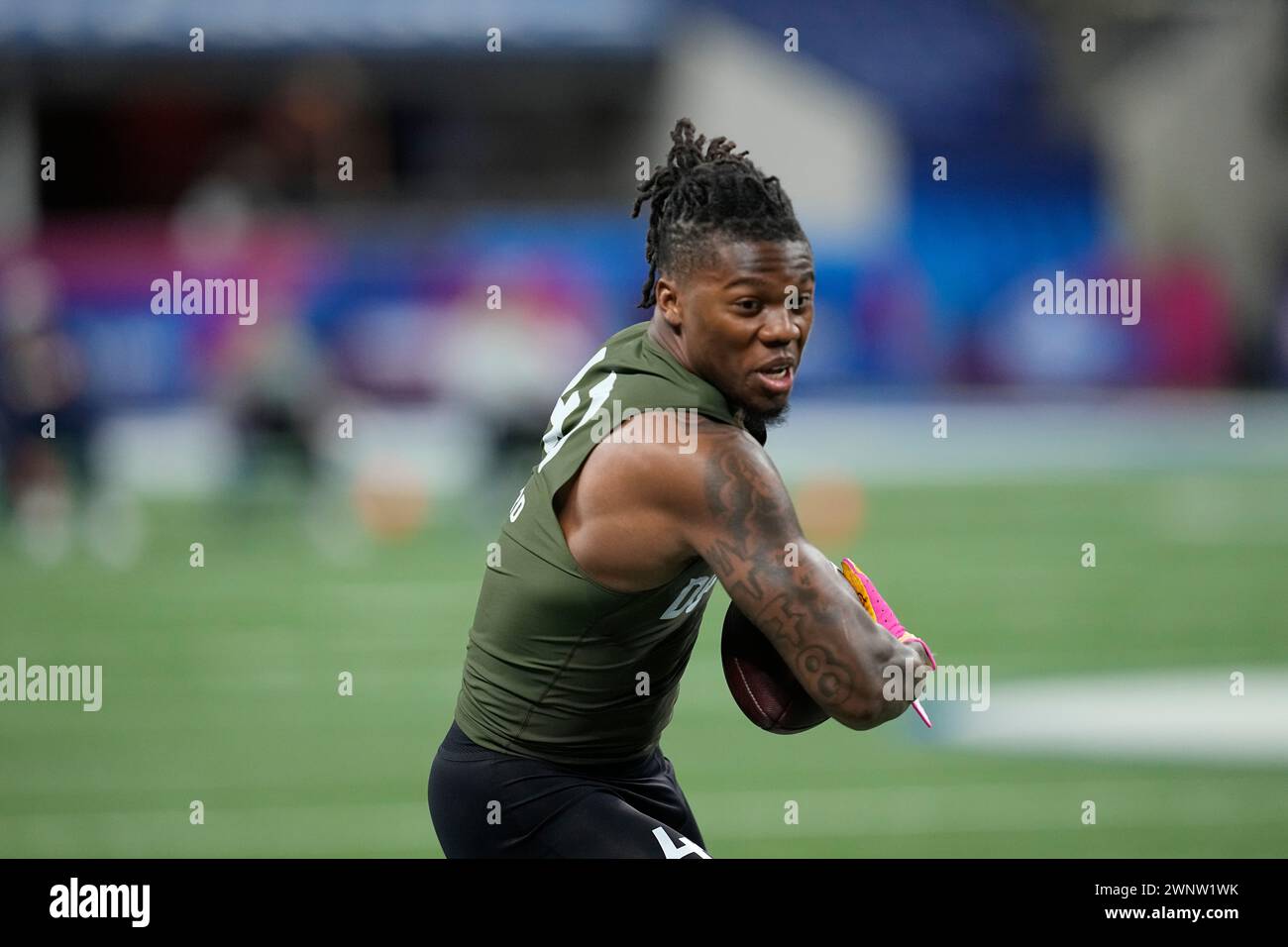 Georgia defensive back Javon Bullard runs a drill at the NFL football ...