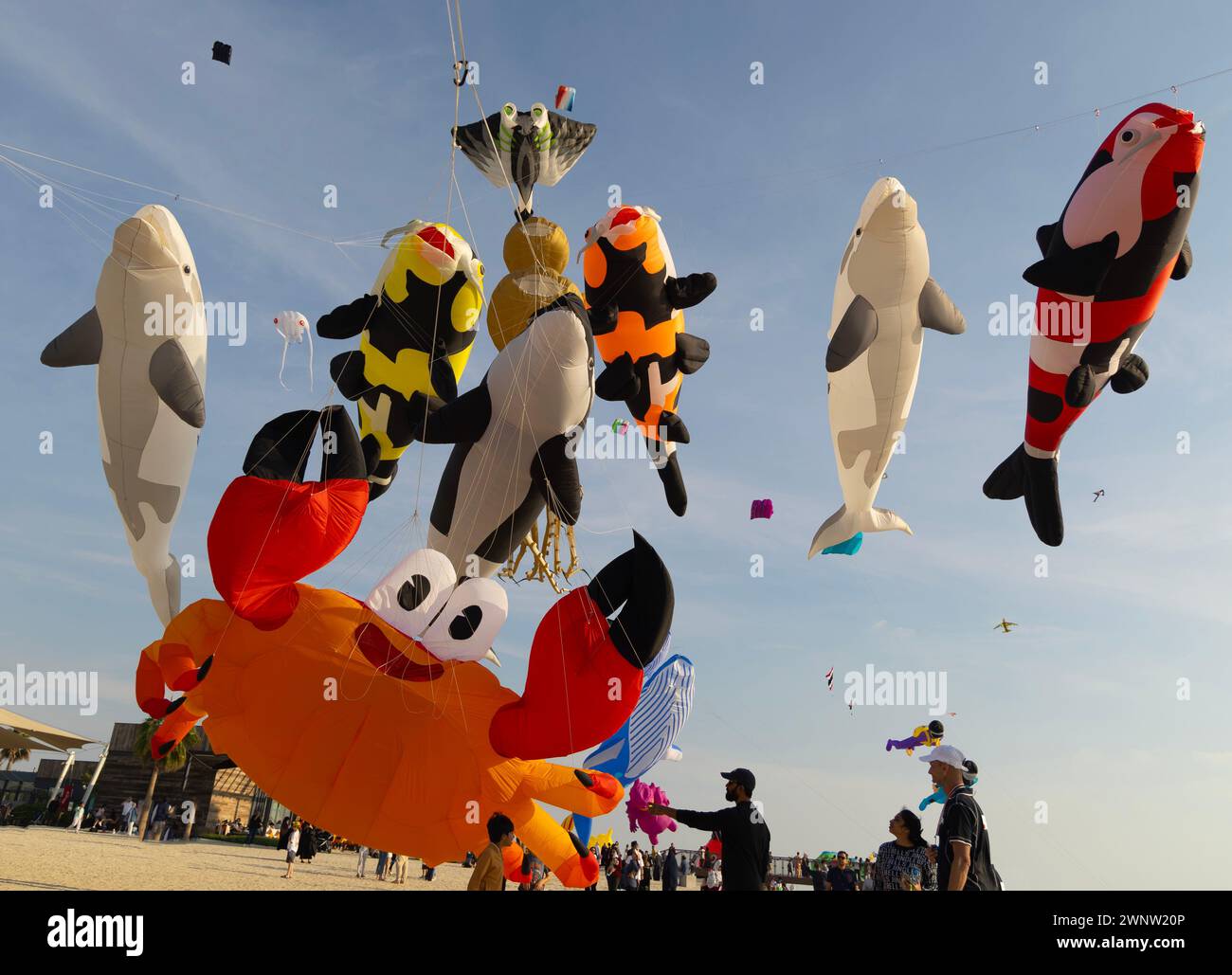 20th January Abudhabi UAE. Beautiful and different types of Kites from ...