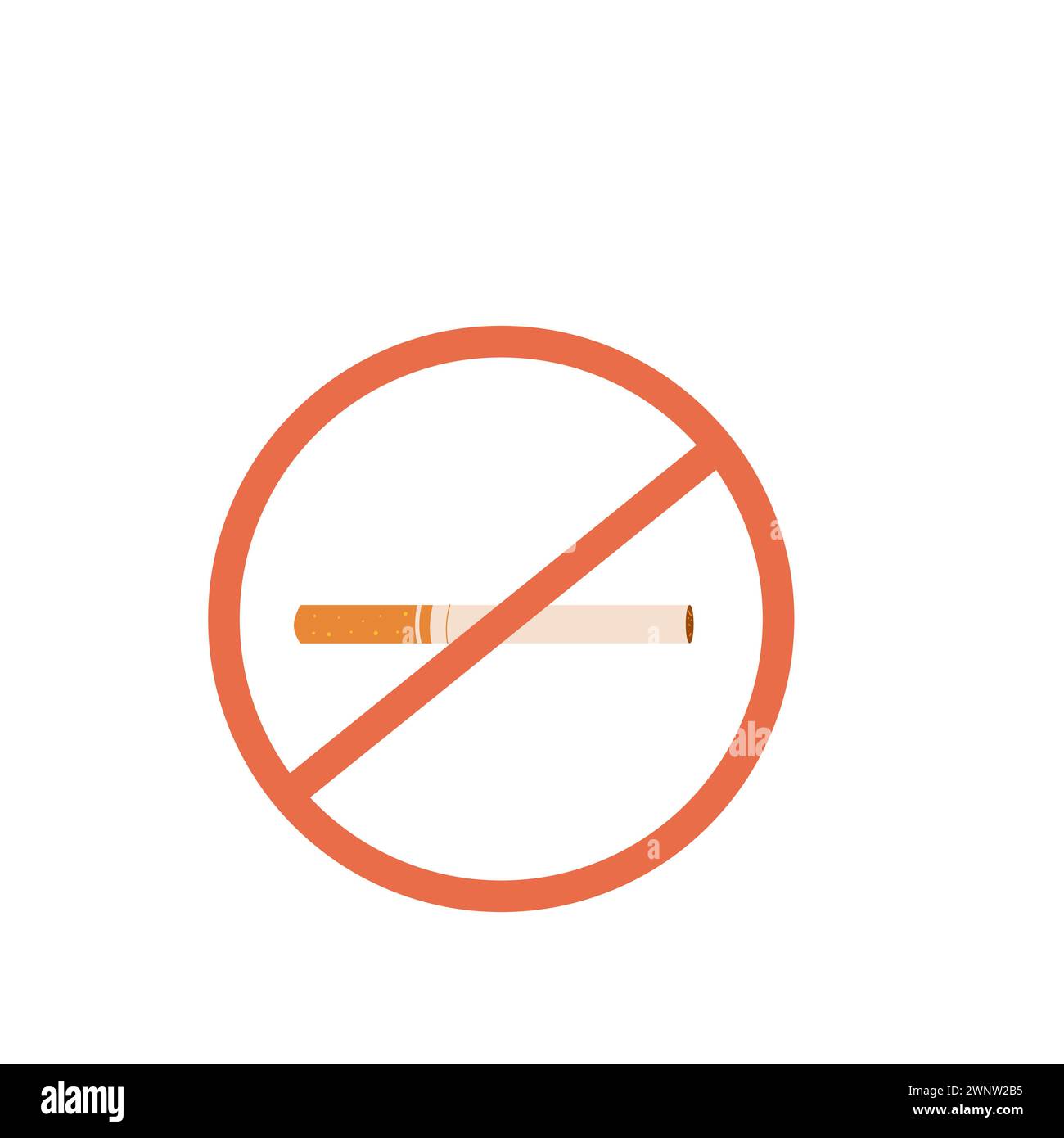 No smoking symbol. World no tobacco day Cigarette and forbidden sign ...