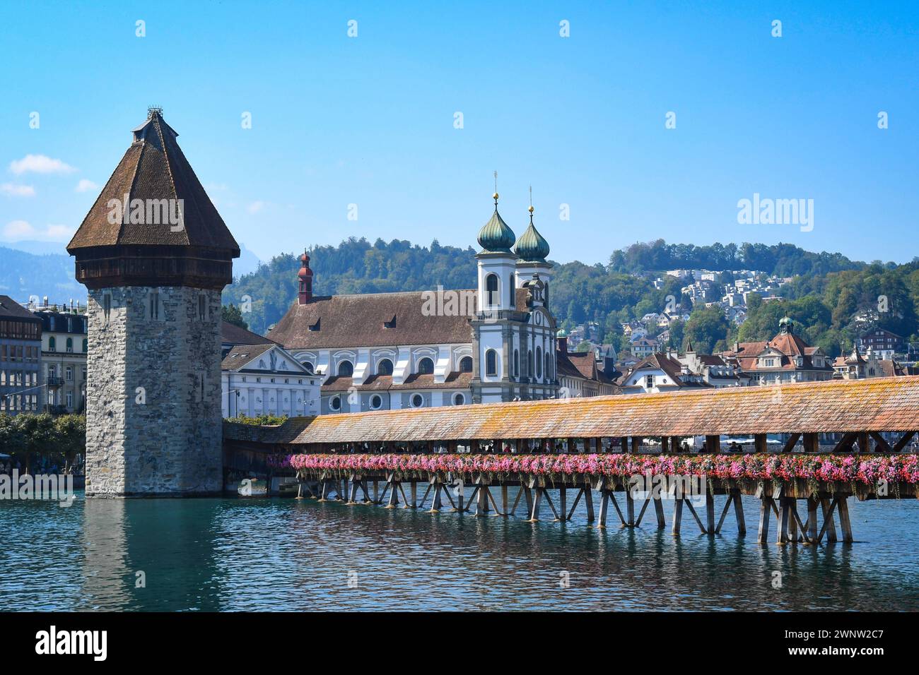 Spreuerbruecke, Wahrzeichen von Luzern, Vierwaldstaettersee,. Foto ...