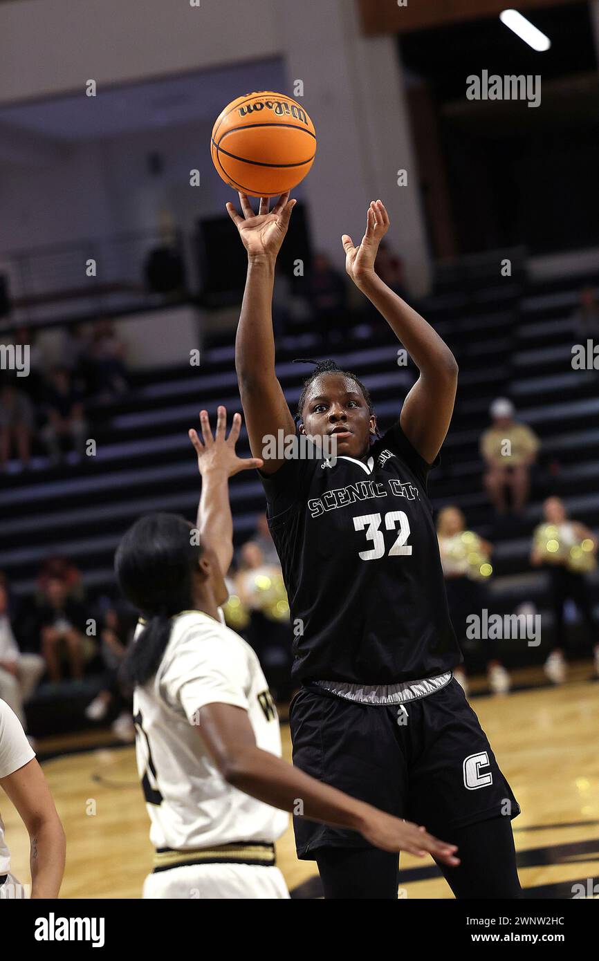 SPARTANBURG, SC - MARCH 02: Chattanooga Mocs forward Raven Thompson (32 ...