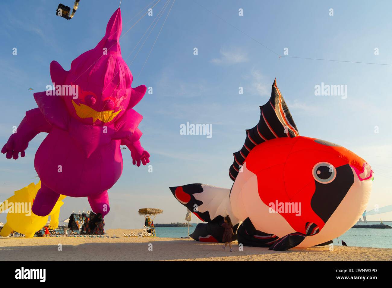20th January Abudhabi UAE. Beautiful and different types of Kites from ...