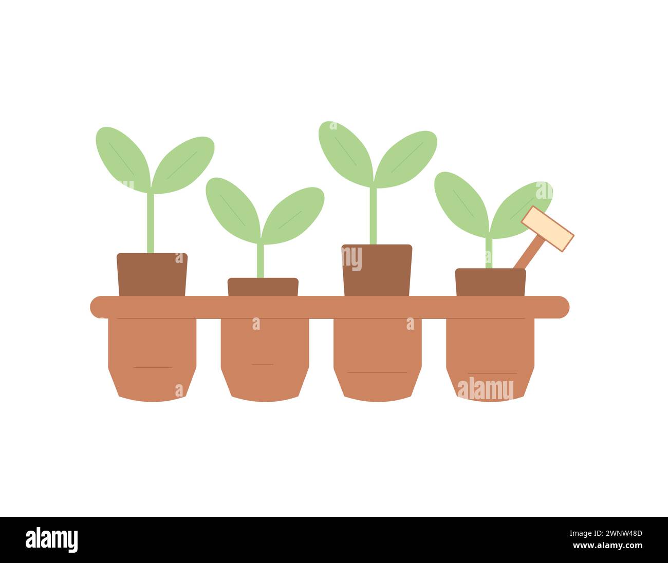 Growing plants. Gardening element isolated on white background. Spring ...