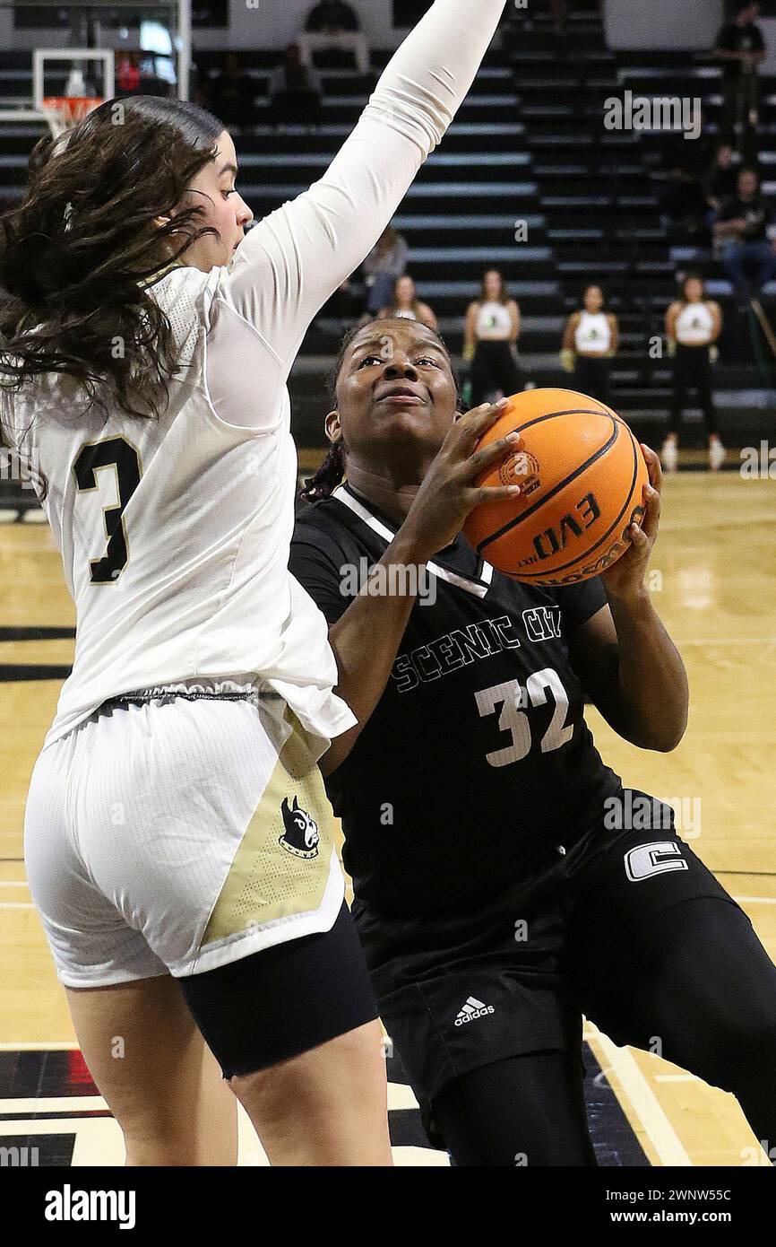 SPARTANBURG, SC - MARCH 02: Chattanooga Mocs forward Raven Thompson (32 ...