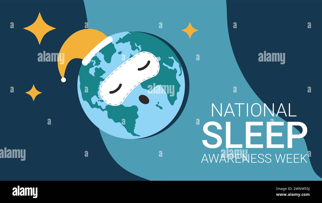 National sleep awareness week banner. Vector illustration Stock Vector ...