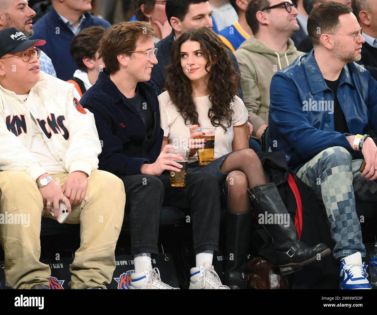 Celebrities at the Boston Celtics at the New York Knicks game Featuring ...