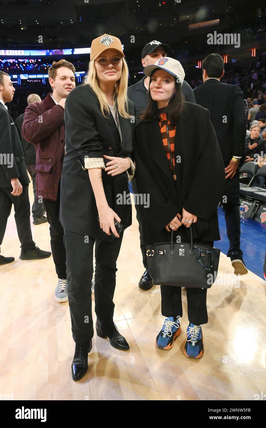 Celebrities at the Boston Celtics at the New York Knicks game Featuring ...