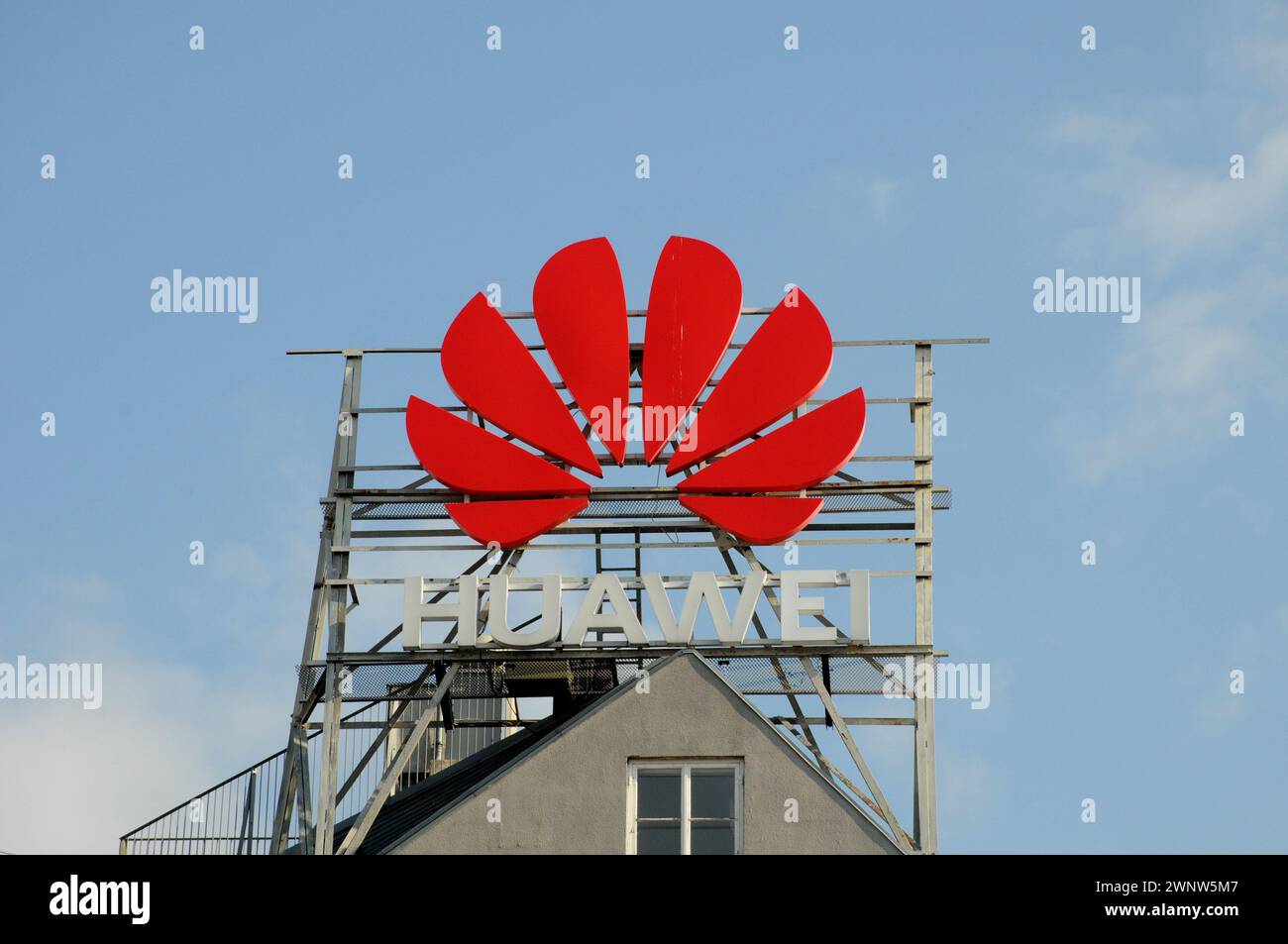 Copenhagen, Denmark /04 March 2024/Billboard with chinese compnay ...
