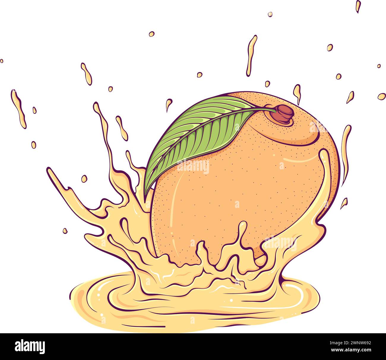 Mango one line hi-res stock photography and images - Alamy